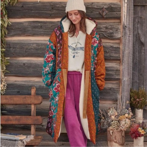 Sundance | Jackets & Coats | Sundance Linnea Patchwork Fleecelined ...